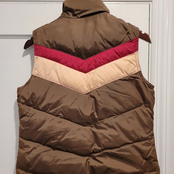 Old Navy | Jackets & Coats | Old Navy Puffer Vest Women Brown With Chevron | Poshmark